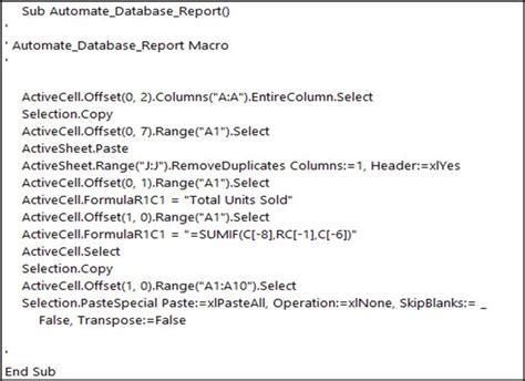 Automate Database Reports With VBA Code In Excel Commerce Curve