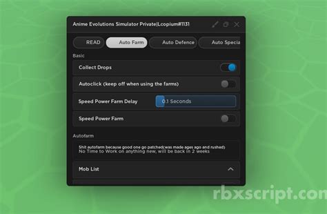 Anime Evolution Simulator Auto Farm Auto Collect Coins Power