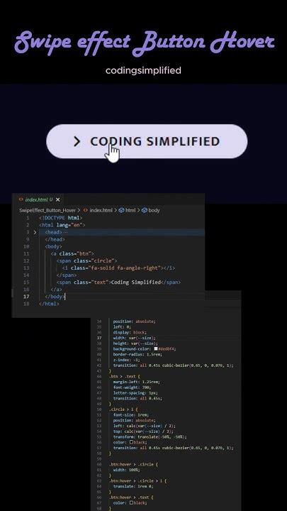 Swipe Effect On Button Hover Html Css Coding Programming Shorts