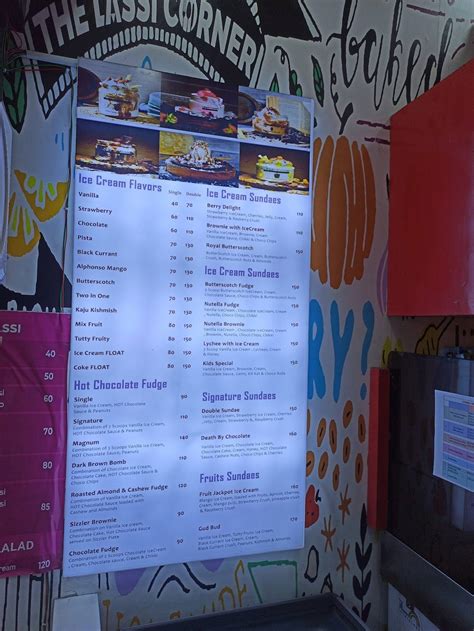 Menu At The Lassi Corner Manavalanagar