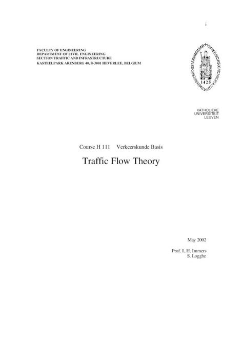 PDF Traffic Flow Theory DOKUMEN TIPS
