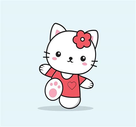 Cute Girl Cat Vector Illustration 27941750 Vector Art At Vecteezy
