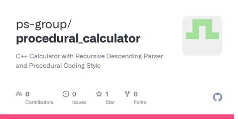 Github Ps Groupproceduralcalculator C Calculator With Recursive