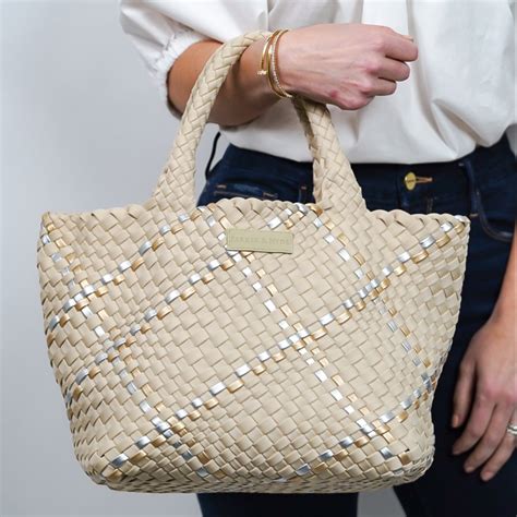 Metallic Woven Tote Bag At Alyssa Massy Greene Blog