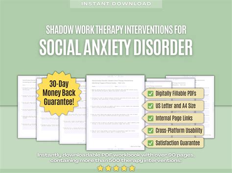 Social Anxiety Disorder Shadow Work Therapy Interventions Workbook