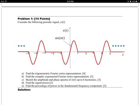 Solved Consider The Following Periodic Signal Xt Find