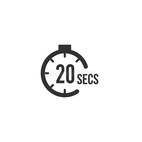 20 Seconds Countdown Timer Icon Set Time Interval Icons Stopwatch And