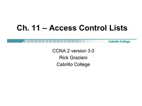 Access Control Lists