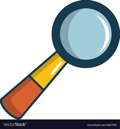 Magnifying Glass Icon Cartoon Style Royalty Free Vector