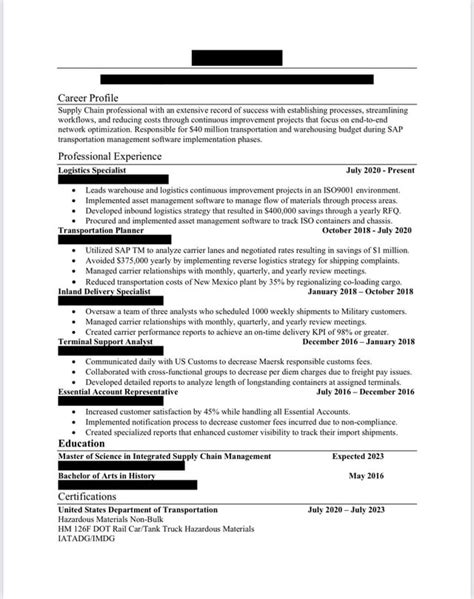 Logistics Resume Examples Logistics Officer Resume Sample In 2025