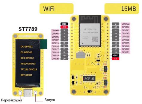 модуль esp32 1732s019 с tft дисплеем 1 9 170х320