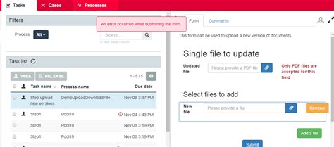 Angularjs Uploading File On Step In Bonita Stack Overflow