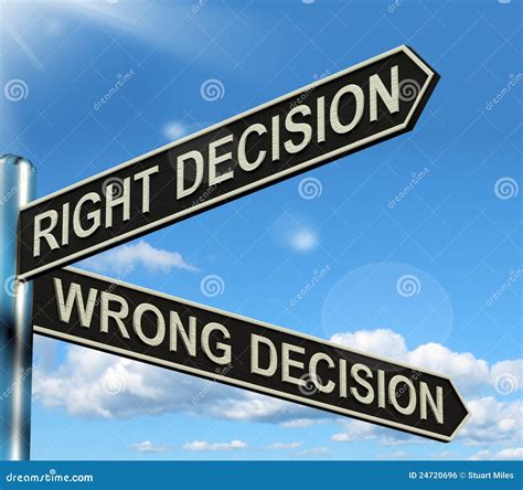 Right Or Wrong Decision Signpost Stock Illustration Illustration Of Advice Confused 24720696