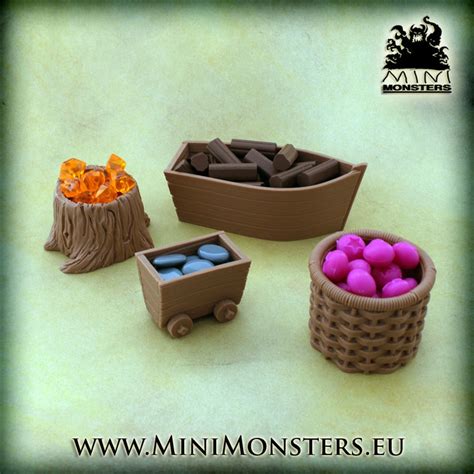 Everdell Resource Holders Upgrade Kit Board Game Tabletop Games Handmade Mini Monsters