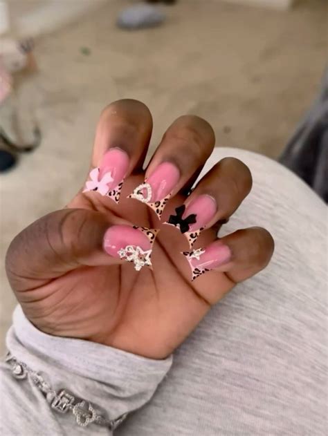 Short Baddie Duck Nails Butterfly Duck Nails Cute Short Duck Nail