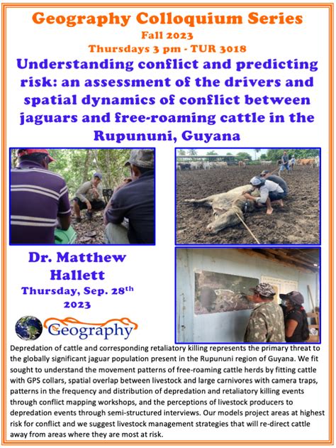 Geography Colloquium Understanding Conflict And Predicting Risk An