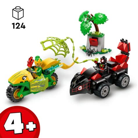 Lego Super Heroes 11198 Marvel Spidey Spin Og Electros Jagt I Dinosaurkøretøjer
