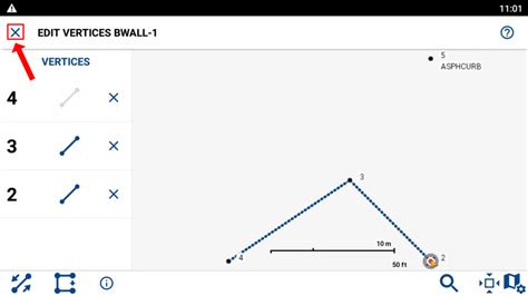 Survey Screen Straight Line Survey Assistant