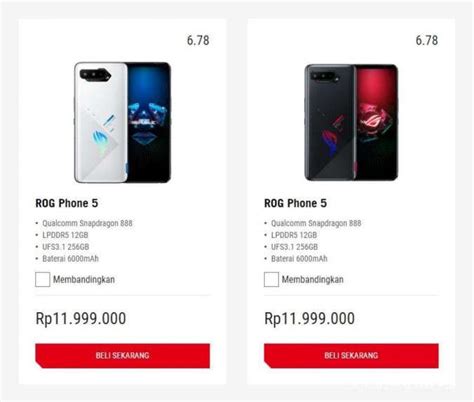 Harga Hp Rog Phone Daftar Harga Hp Rog Phone Per September