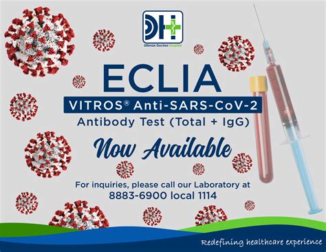 Eclia Test Is Now Available At Diliman Doctors Hospital