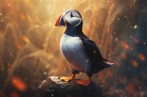 Premium Ai Image Puffins Portrait Close Up Puffin Birds In Iceland