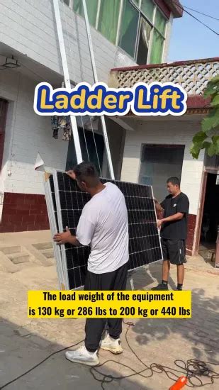 16m 52ft Lifting Height Solar Panels Elevator Lifting Ladder Hoist For