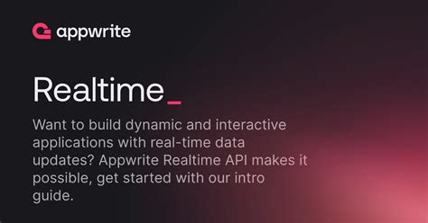 Realtime Docs Appwrite