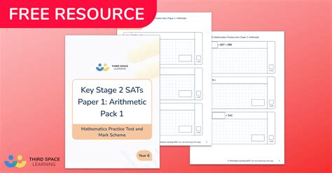 [free] Ks2 Maths Sats Arithmetic Practice Paper Pack 1