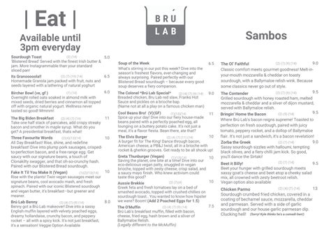 Brú Lab New Menu Alert Lots Added To The Menu And