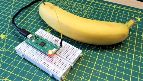 how to use a banana as touch input for raspberry pi pico r raspberrydiy