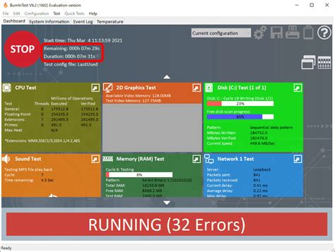 Passmark Burn In Test Review That Conducts A Load Test To Confirm The