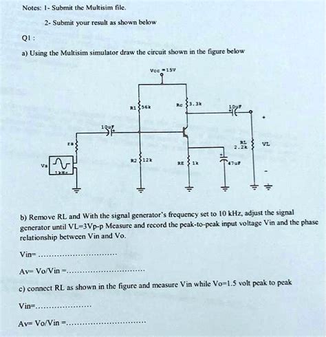 SOLVED Text Notes Submit The Multisim File Submit Your Result Shown Below QI Using