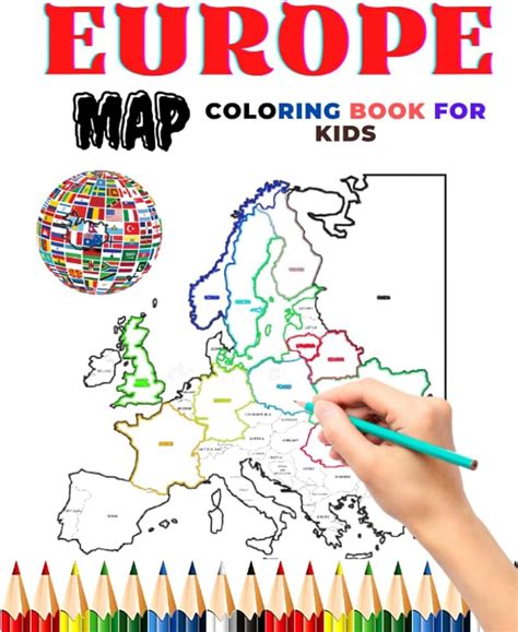 Europe Map Coloring Page Map Of Europe Activities And European Landmark