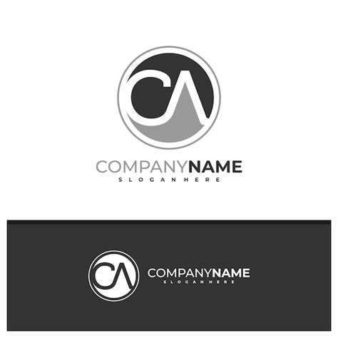 Vetor de design de logotipo de carta ca ilustração de modelo de
