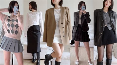 Eng Autumn Haul👢꾸안꾸 가을 데일리 룩을 위한 20가지 패션 아이템 하울 And 스타일링♡ 가을자켓 니트 레더