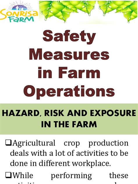 Apply Safety Measures In Farm Operations Download Free Pdf Personal Protective Equipment