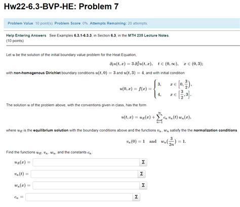 solved hw22 6 3 bvp he problem 7 problem value 10