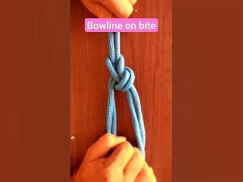 How To Tie Bowline On Bite Knot Youtube
