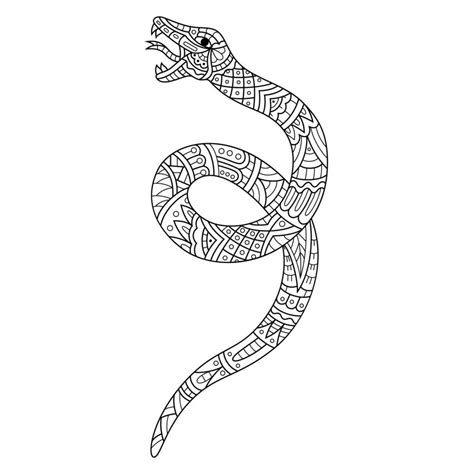 Snake Line Art 11352295 Vector Art At Vecteezy