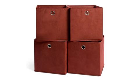 Buy Argos Home Set Of 4 Squares Boxes Orange Cube Storage Boxes Argos