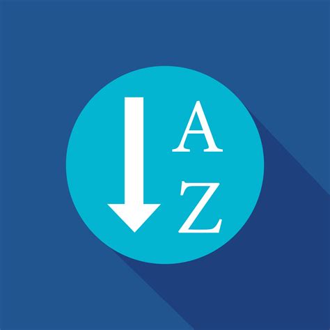 Classificar Por Símbolo De ícone De Vetor Alfabético 2243726 Vetor No