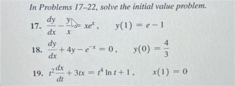 Solved In Problems Solve The Initial Value Problem Chegg Com