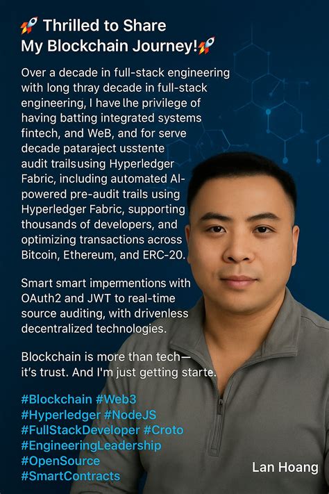 Blockchain Web3 Hyperledger Nodejs Fullstackdeveloper Crypto Lan Hoang