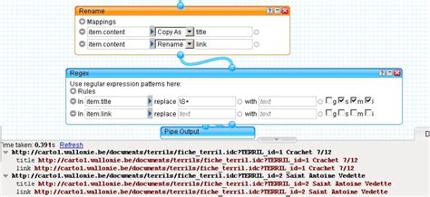 Yahoo Pipes And Regex Why Does It Work Only For My First Item Stack