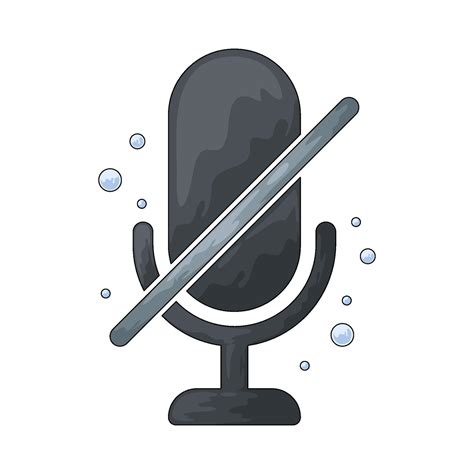 Muted Microphone Icon With Bubbles Illustration 75145491 Vector Art At