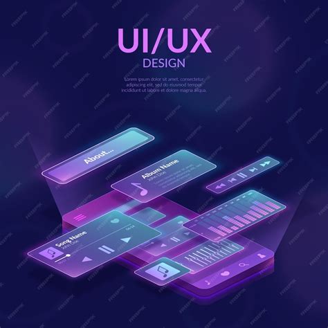 Premium Vector Gradient Mobile Ui Ux Template Design