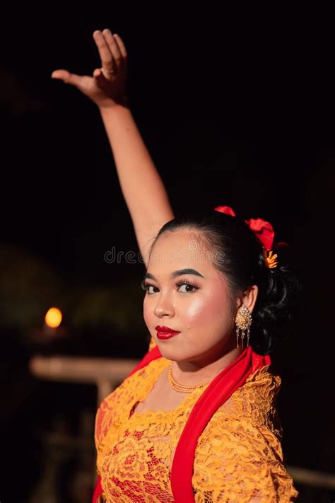 The Beautiful Closeup Face Of A Javanese Woman With Make Up At A