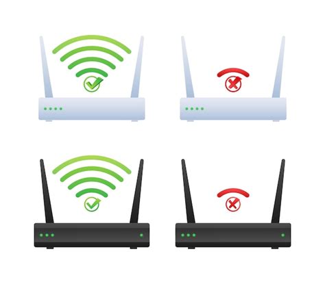 Premium Vector Different Wifi Routers With Different Symbols Network