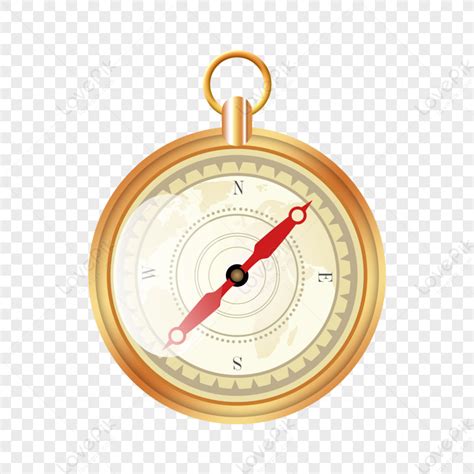 황금 테두리 일러스트 모험 나침반 화살표 구리 입체 인식 Png 일러스트 무료 다운로드 Lovepik