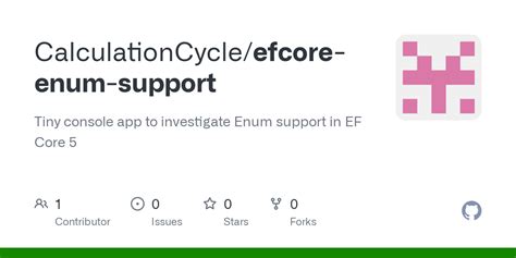 Github Calculationcycleefcore Enum Support Tiny Console App To